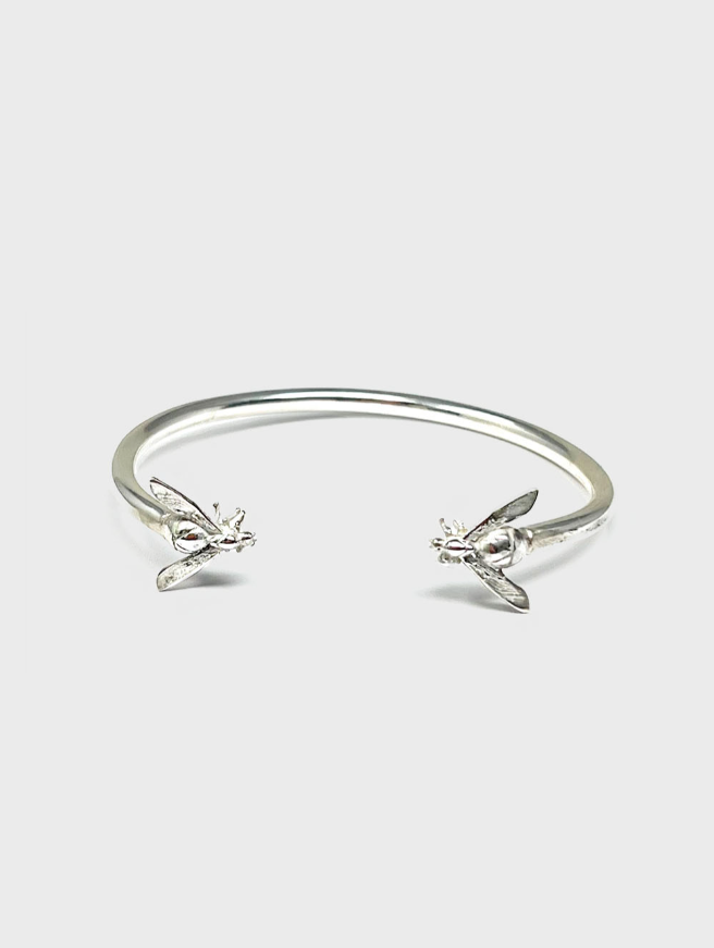 Pulsera de plata doble hormiga mini – Alejandra Valdivieso